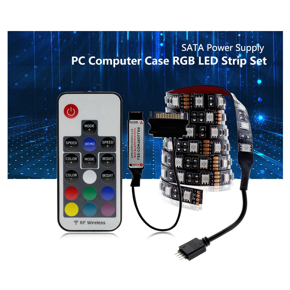 สายไฟ Rgb Led Pc Sata พร้อมรีโมทควบคุม | Shopee Thailand