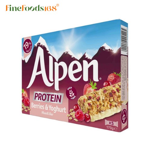 อัลเพน โปรตีนเบอร์รีโยเกิร์ต มูสลีบาร์ 1 กล่อง 5 ชิ้น Alpen Protein ...