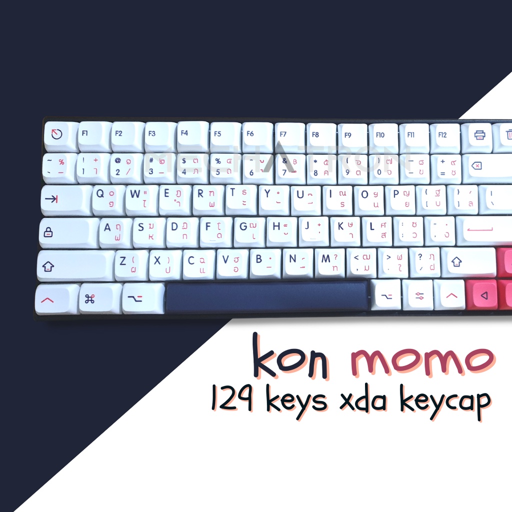 [Thai Keycaps] Kon Momo XDA Thai Keycap Set ปุ่มคีย์แคปภาษาไทย PBT Dye ...
