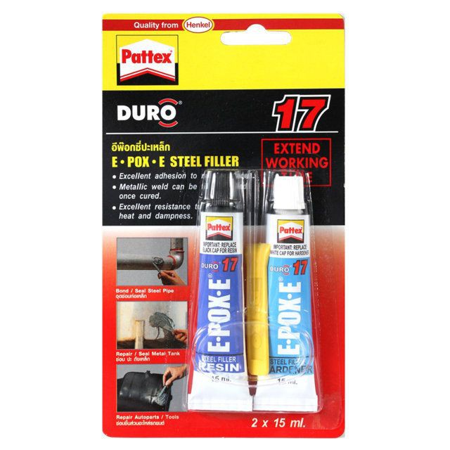 DURO STEEL WORKING 15ML GRAY EPOXY GLUE กาวอีพ็อกซี่สำหรับงานเหล็กชนิด ...