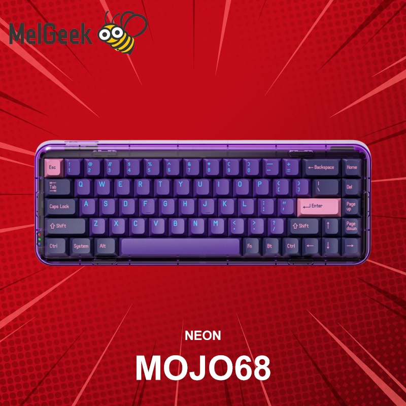 คีย์บอร์ด Melgeek Mojo68 Neon (ภาษาอังกฤษ) ประกันศูนย์ 1 ปี | Shopee ...