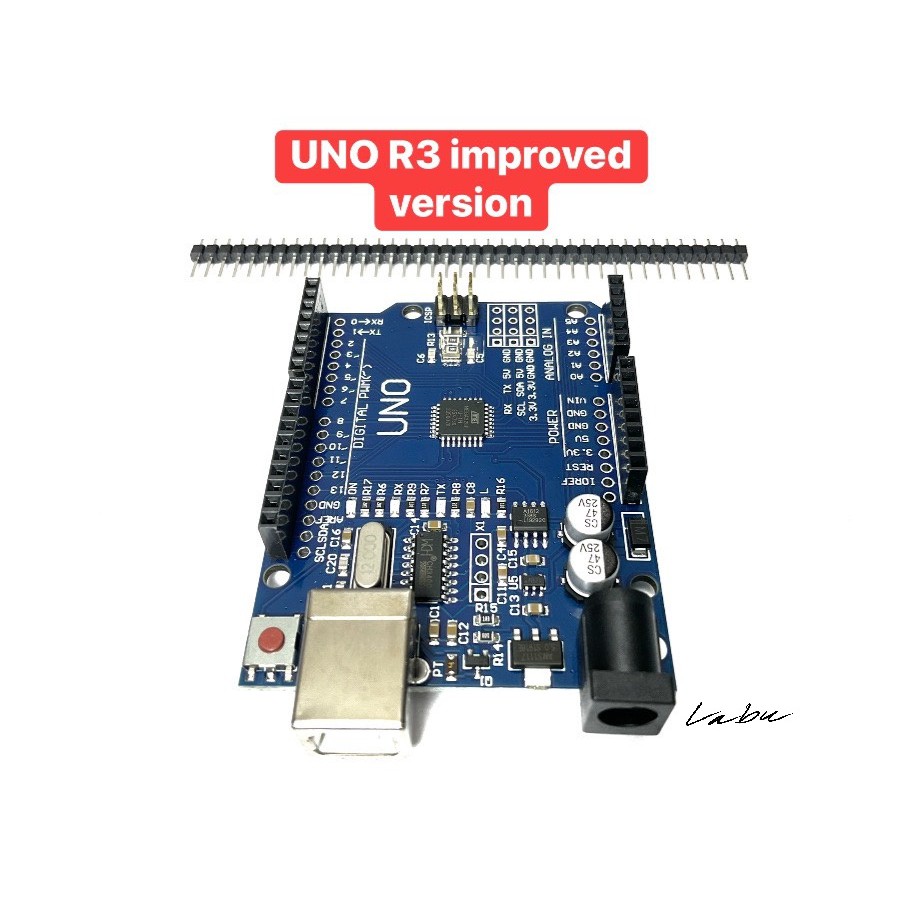 บอร์ด UNO R3 improved version (Imported chips) แบบ SMD มาพร้อมก้างปลา ...