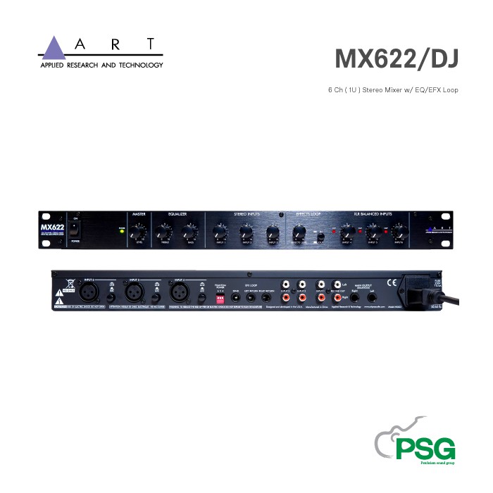 ART -MX622/DJ 6 Ch ( 1U ) Stereo Mixer w/ EQ/EFX Loop | Shopee Thailand