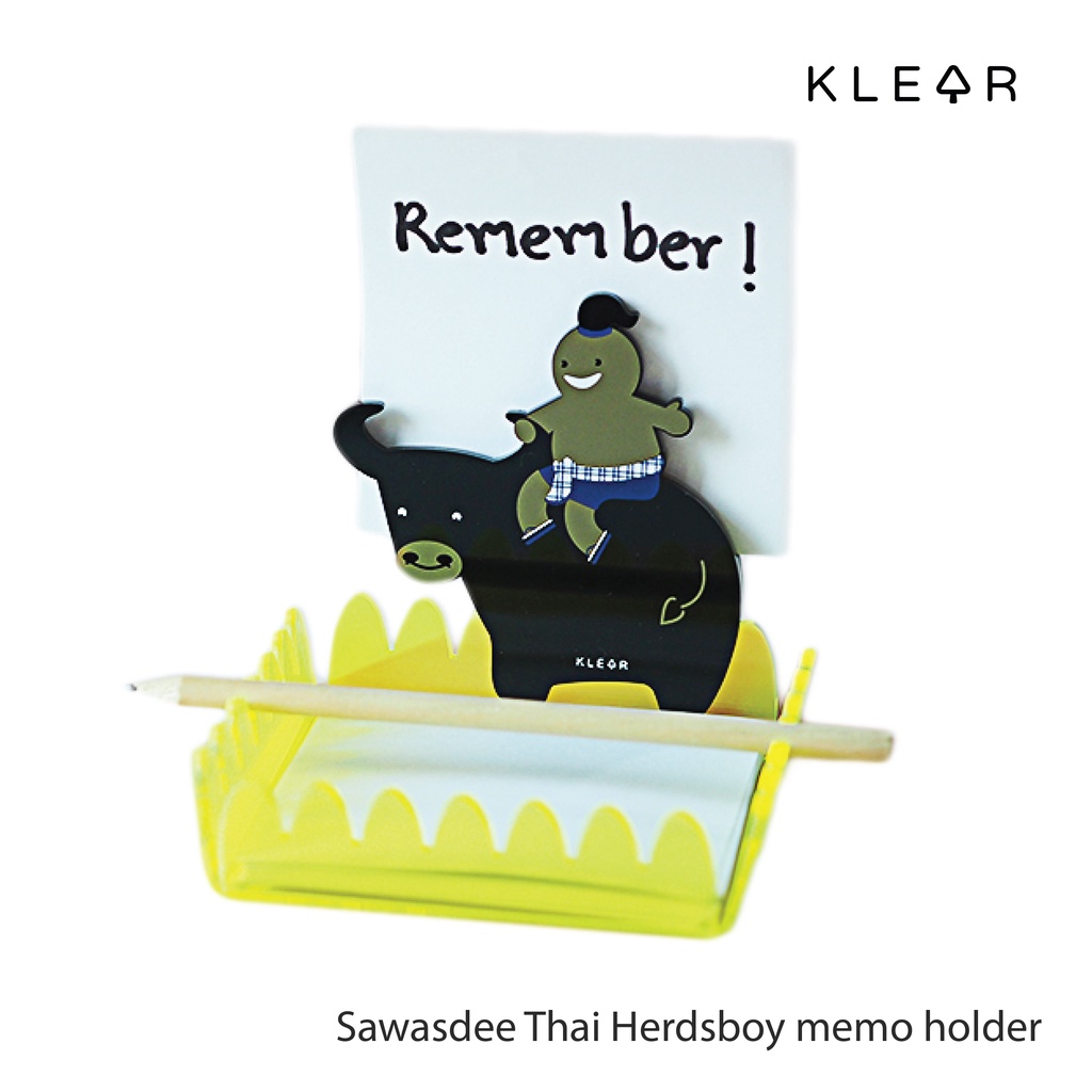 KlearObject Sawasdee Thai Herdsboy holder กล่องใส่กระดาษโน๊ต กล่องใส่นามบัตร ของใช้บนโต๊ะทำงาน ...
