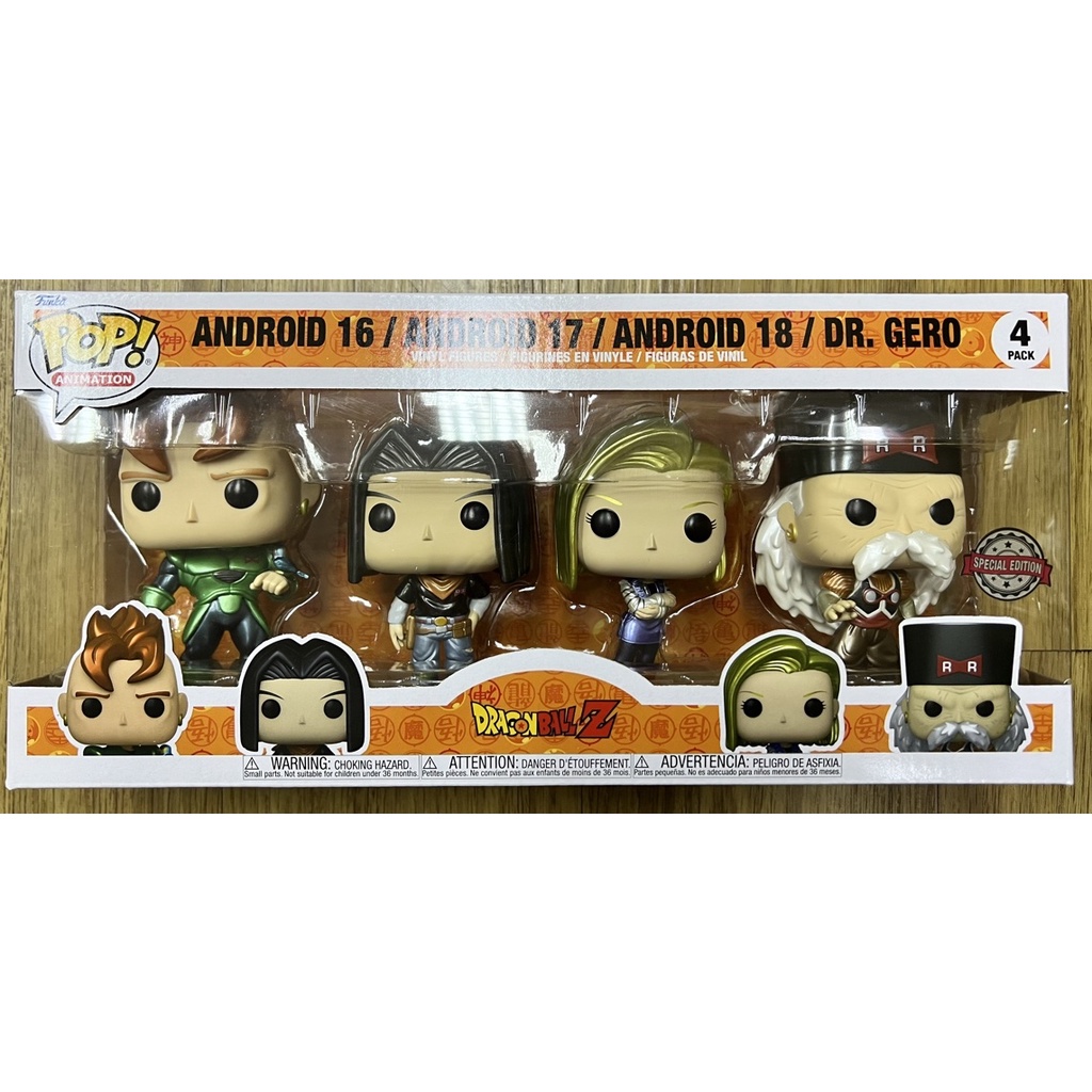 Funko Pop! 4-pack มนุษย์จักรกล Android หมายเลข 16,17,18 dr.Gero ...