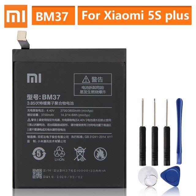 แบตเตอรี่ ทดแทนสำหรับXiaomi Mi 5S Plus 5Splus BM37 ของแท้แบตเตอรี่ 3800MAh | Shopee Thailand