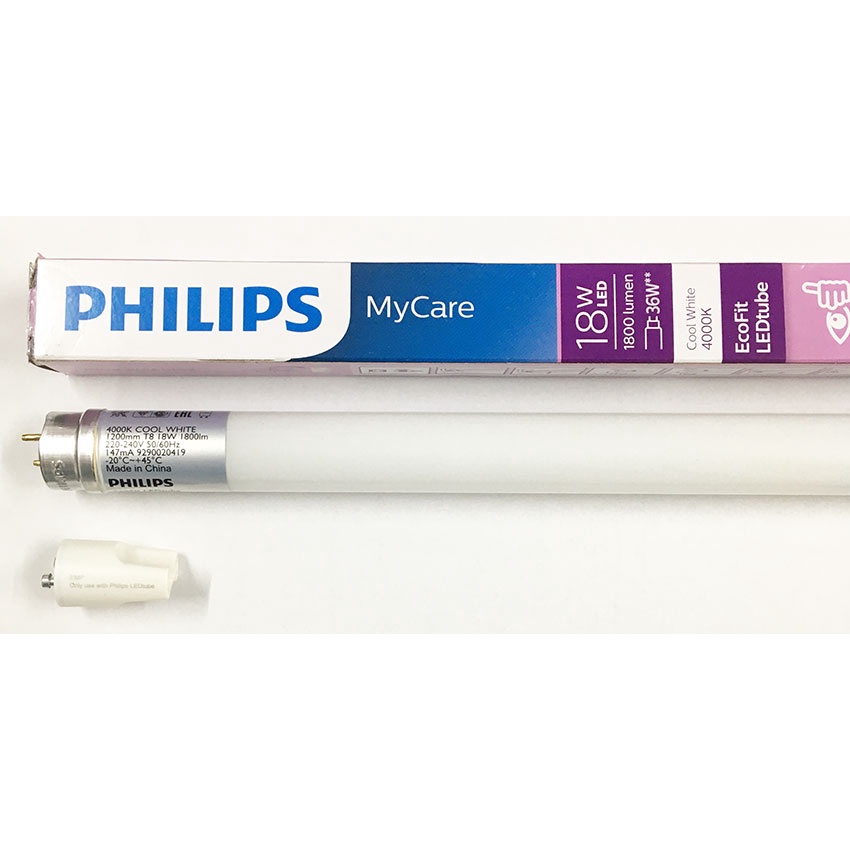 PHILIPS หลอดไฟEcofit LED Tube 20W หลอดนีออนอีโคฟิตT8 8W 10W(หลอดสั้น 60CM) 18W 20W (หลอดยาว ...