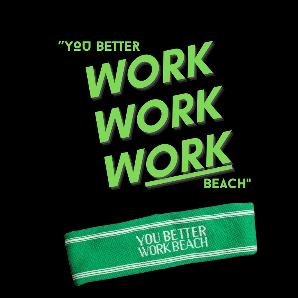 Headband ‘You Better Work Beach’ ผ้า cotton หนาสองชั้นขนาดใหญ่พิเศษ ...