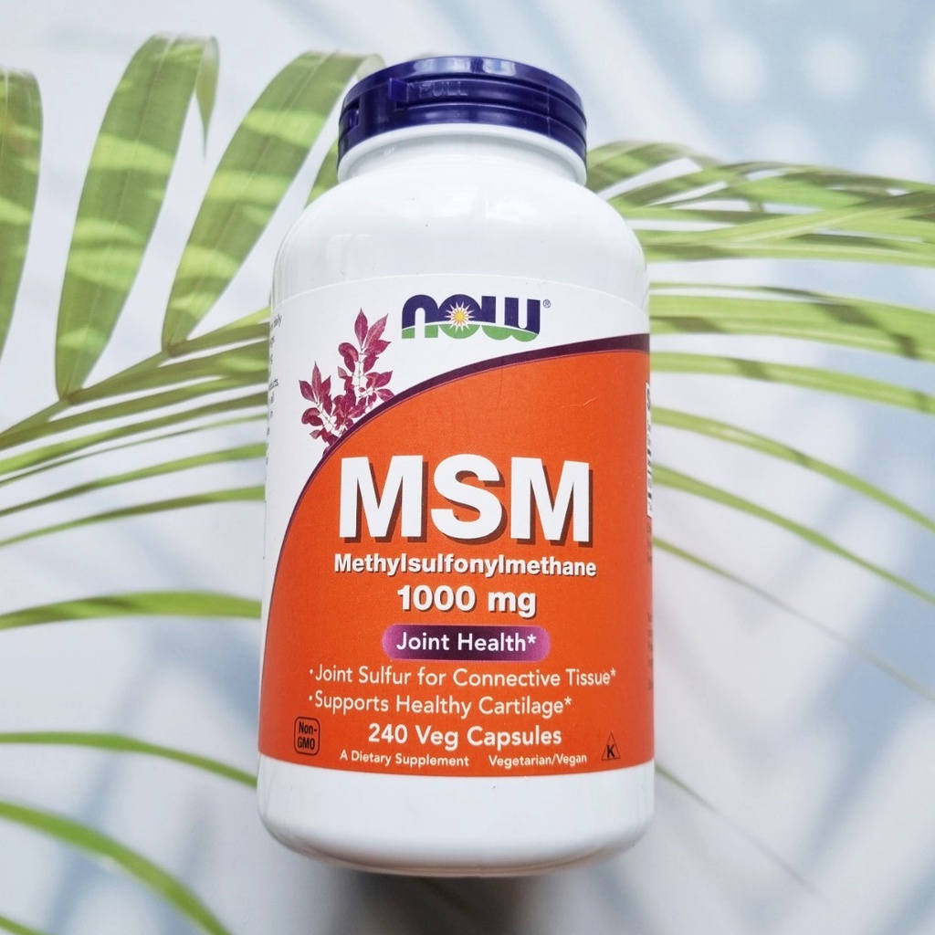 MSM 1000 mg 240 Veg Capsules (Now Foods) Methylsulfonylmethane บำรุงข้อ ...
