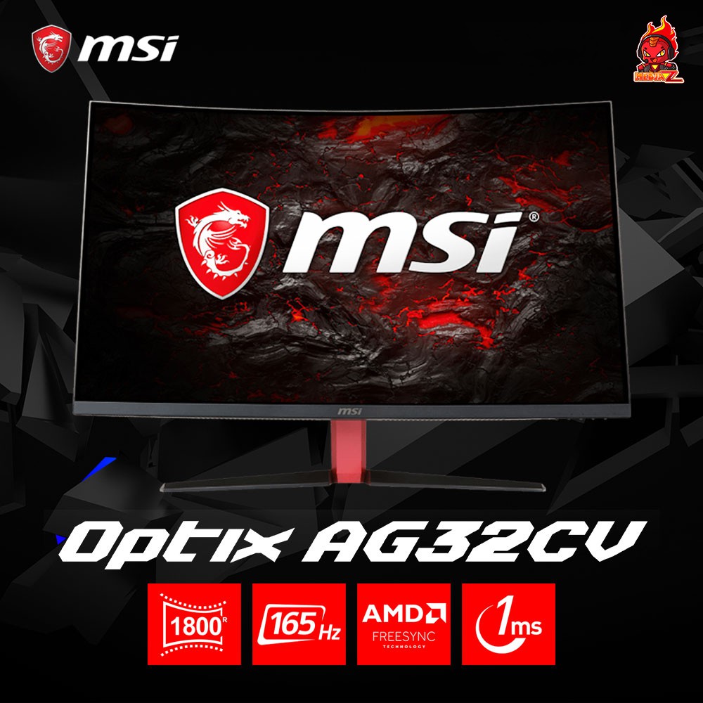พร้อมส่ง มีโค้ด5%+ผ่อน0% MSI Optix AG32CV 165MHz CURVED Gaming Monitor ...