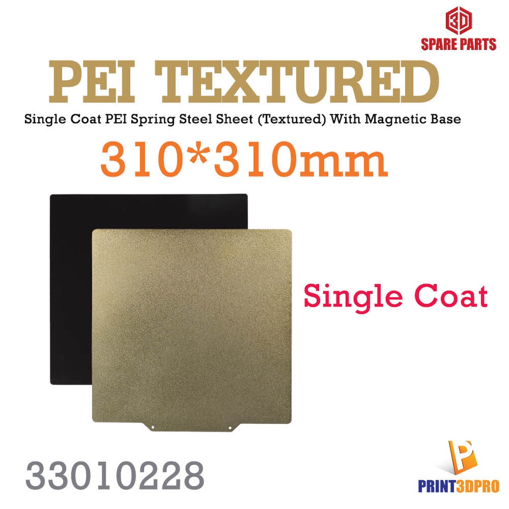 PEI Spring Steel Sheet Textured 310x310mm With Magnetic Base Sticker 3D ...
