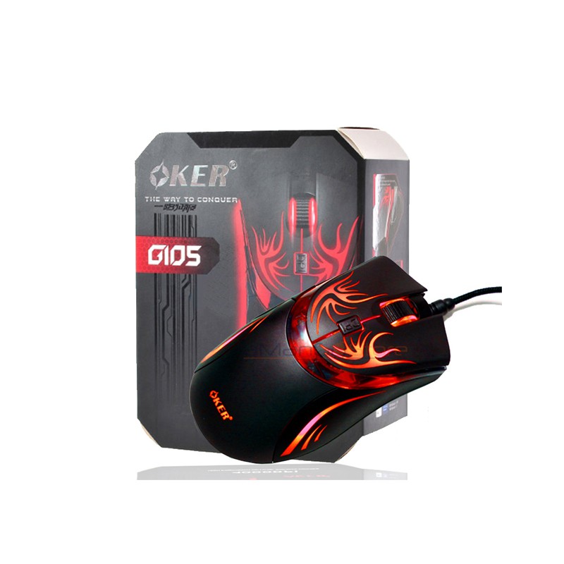 เมาส์ OKER รุ่น G105 GAMING MOUSE MACRO | Shopee Thailand