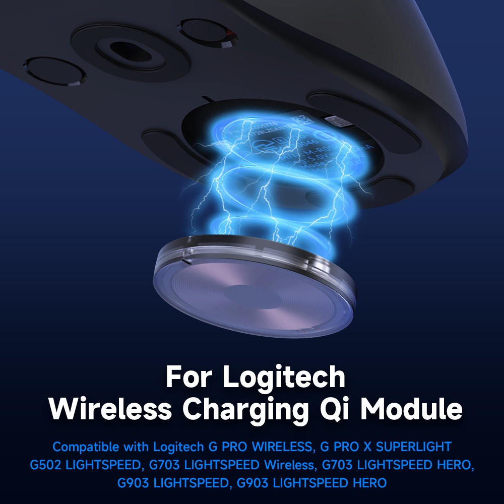 สําหรับ Logitech เมาส์ไร้สายชาร์จ QI โมดูลฐานสําหรับ Logi G502 G703 ...