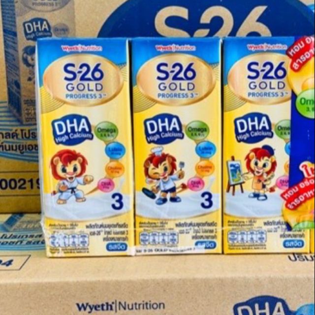 S-26 Gold Progress UHT นมกล่อง เอส-26 โกลด์ โปรเกรส ยูเอชที (สูตร3) แพ ...