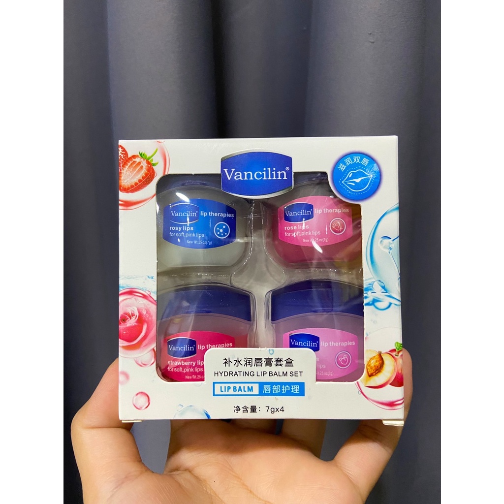ลิปบาล์ม Vancilin ขนาด 7 g. ลิป (1 กล่อง มี 4 กระปุก) | Shopee Thailand