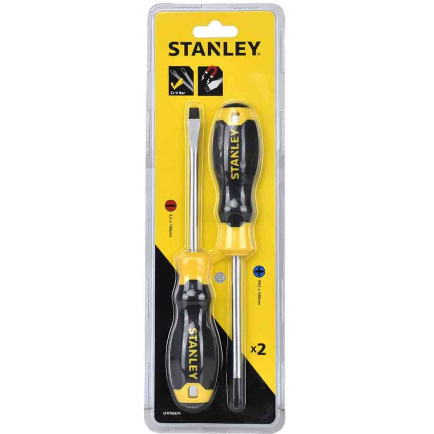 STANLEY ไขควงชุด 2 ชิ้น รุ่น STMT66670 ไขควงปากแฉก ไขควงปากแบน สแตนเลย์ ...