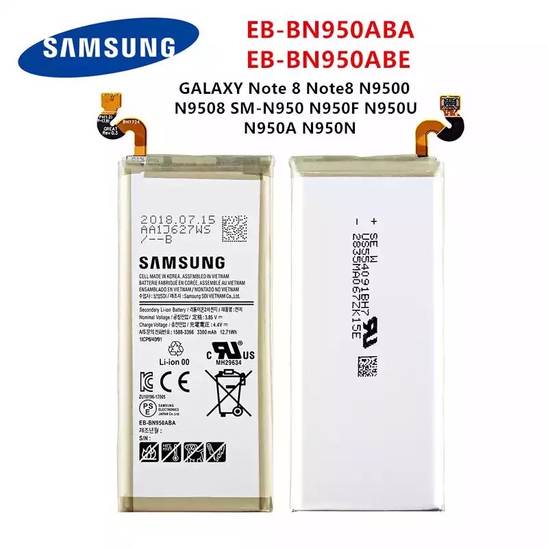 SAMSUNG Origiแบตเตอรี่แท้ สำหรับ Samsung GALAXY Note8 N9500 N9508 SM ...