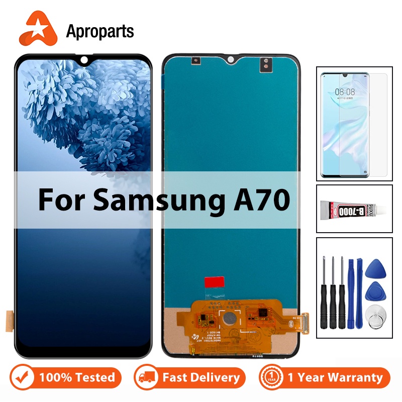 อะไหล่หน้าจอสัมผัส LCD แบบเปลี่ยน สําหรับ Samsung Galaxy A70 A705 A705F ...