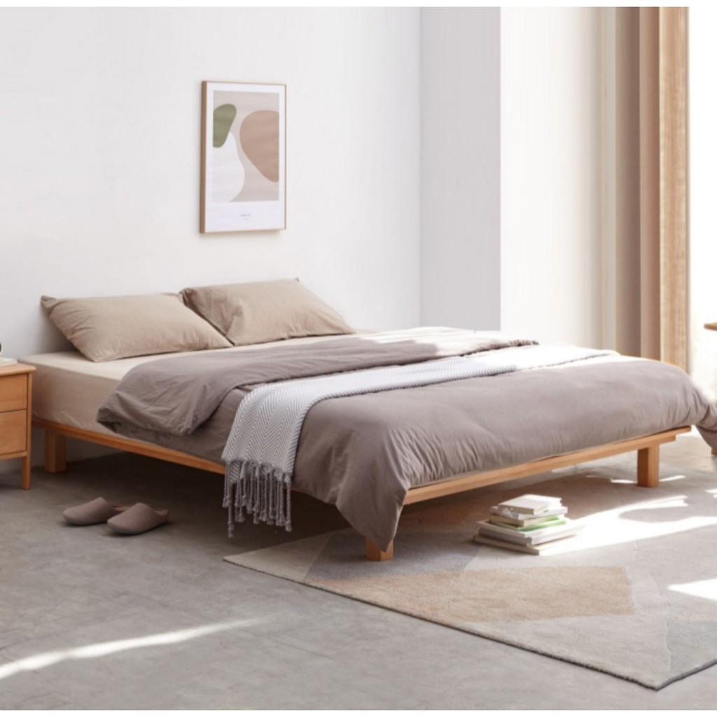 Yuna Bed เตียงไม้ ฐานเตียง โครงไม้จริงแข็งแรงทนทาน Byโรงงานซิกม่า ...