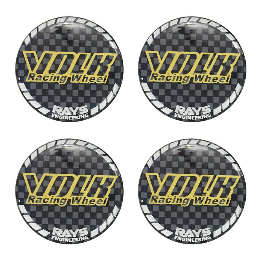 สติกเกอร์ติดดุมล้อ RAYS VOLK Racing wheel ขนาด 60mm. 1 ชุดมี 4 ชิ้น ...