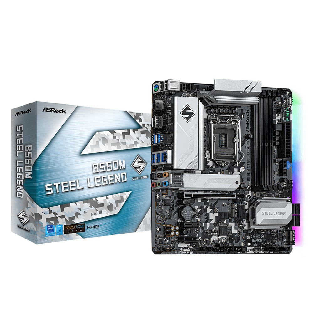 AsRock B560M Steel Legend Intel LGA1200 mATX Motherboard | Shopee Thailand