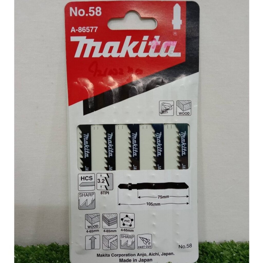 ใบเลื่อยจิ๊กซอว์ MAKITA / A 85690 B-17,A 85709 B-18,A 86290 l-1,A 86309 l-2,A 86561 no.51,A ...