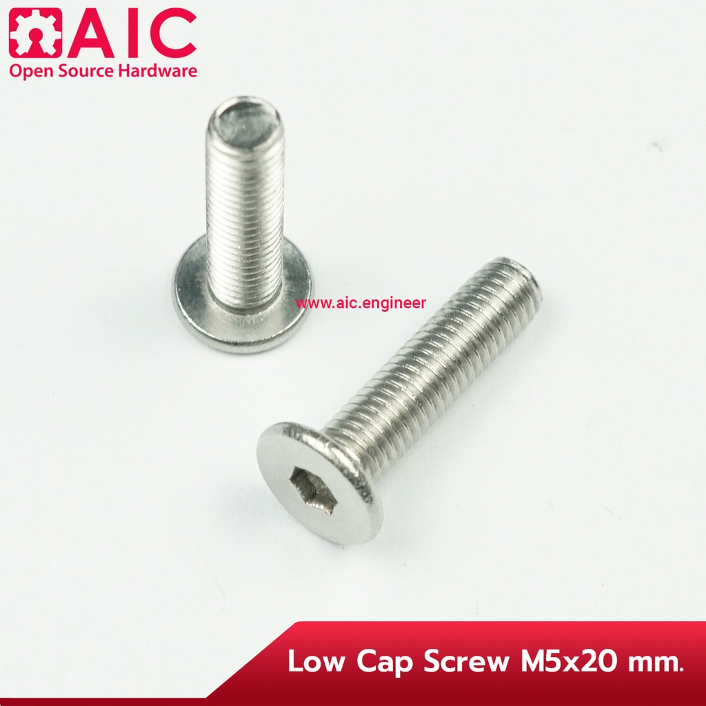 น็อตหัวแบน Low Cap Screw สแตนเลส M5,M8 ยาว 8-25มม. @ AIC | Shopee Thailand