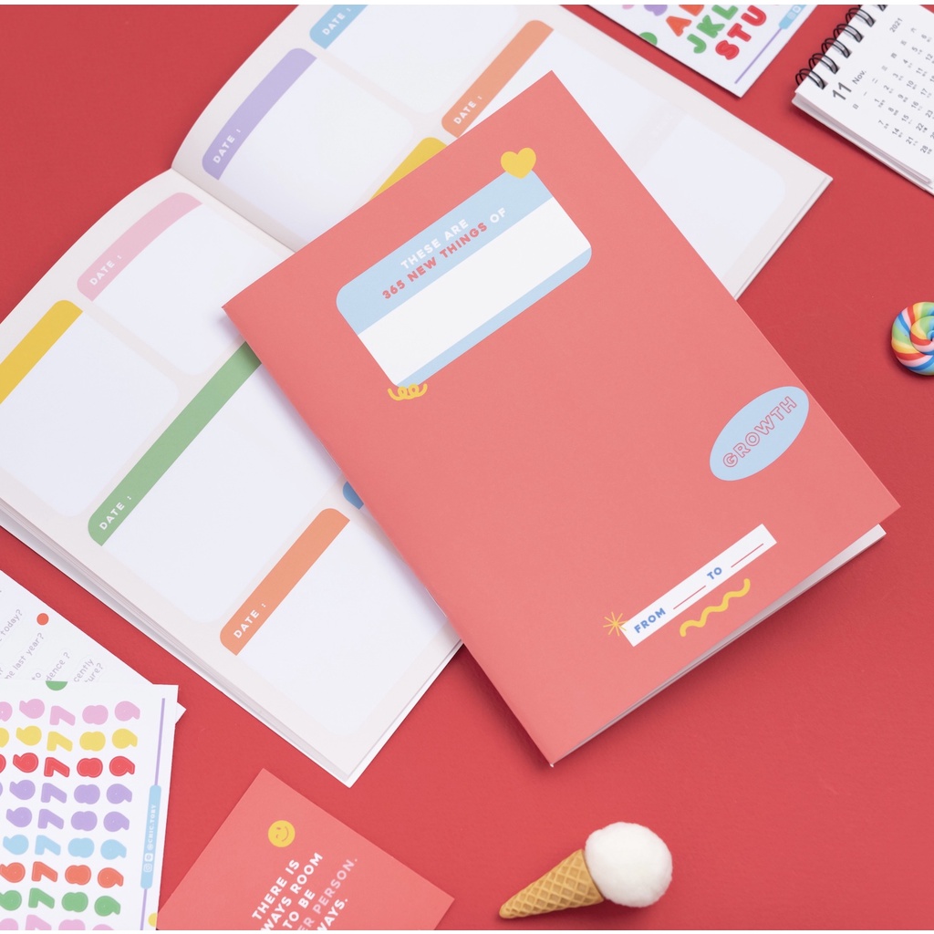 (ลด20.- โค้ด RLU1Q) สมุดไดอารี่ 365 วัน | 365 Diary Book | Shopee Thailand
