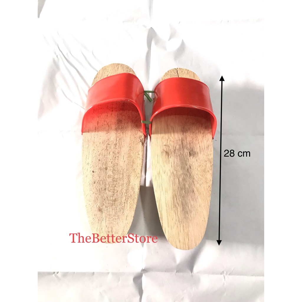 Kasut Terompah Kayu Kasut Kayu รองเท้าไม้ แบบดั้งเดิม | Shopee Thailand
