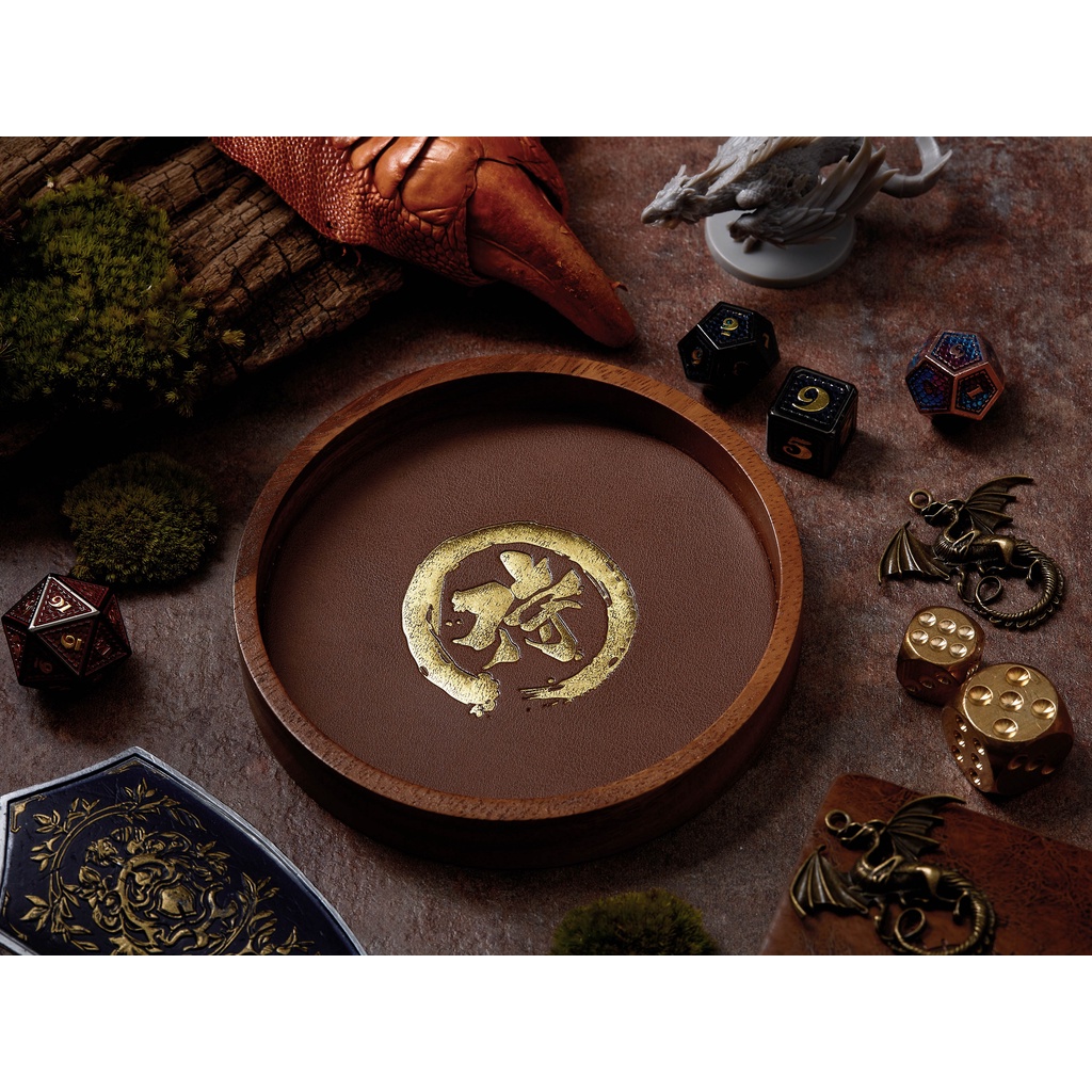 Samurai Spirit Circle Mini Tray | ถาดไม้ ถาดทอย ลูกเต๋า Dice DnD D&D ...