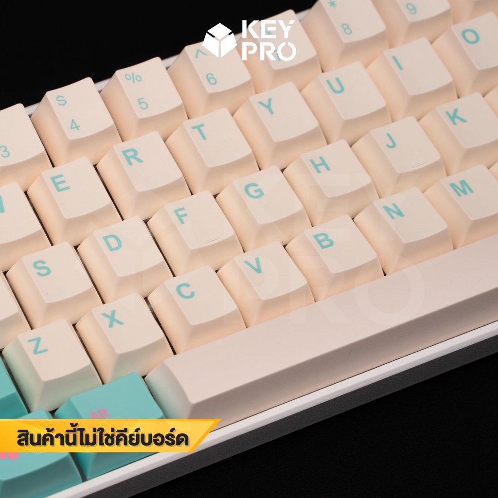 T9 คีย์แคป Tai-Hao สีฟ้า Blue 104 ปุ่ม ABS Doubleshot Cubic Profile ...
