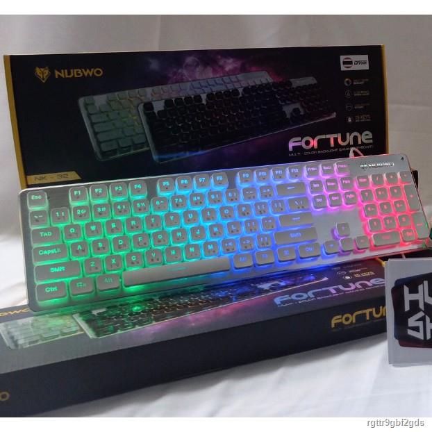 ∏Nubwo Gaming Keyboard Fortune NK-32 คีบอร์ดเกมมิ่ง ไฟรุ้ง7สี (คีบอร์ดภาษาไทย) ประกันศูนย์ 1 ปี ...
