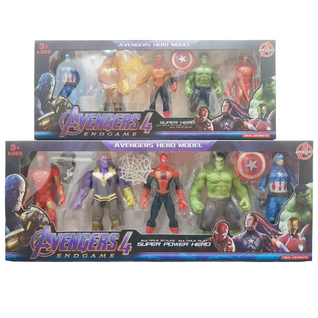 Avengers Model Set โมเดลอเวนเจอร์ มีไฟและไม่มีไฟ ขยับไ ตุ๊กตาMarvel ชุด ...