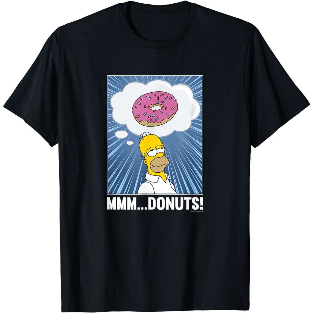 เสื้อผ้าผชเสื้อยืด พิมพ์ลาย The Simpsons Homer Mmmเสื้อยืด พิมพ์ลาย ...