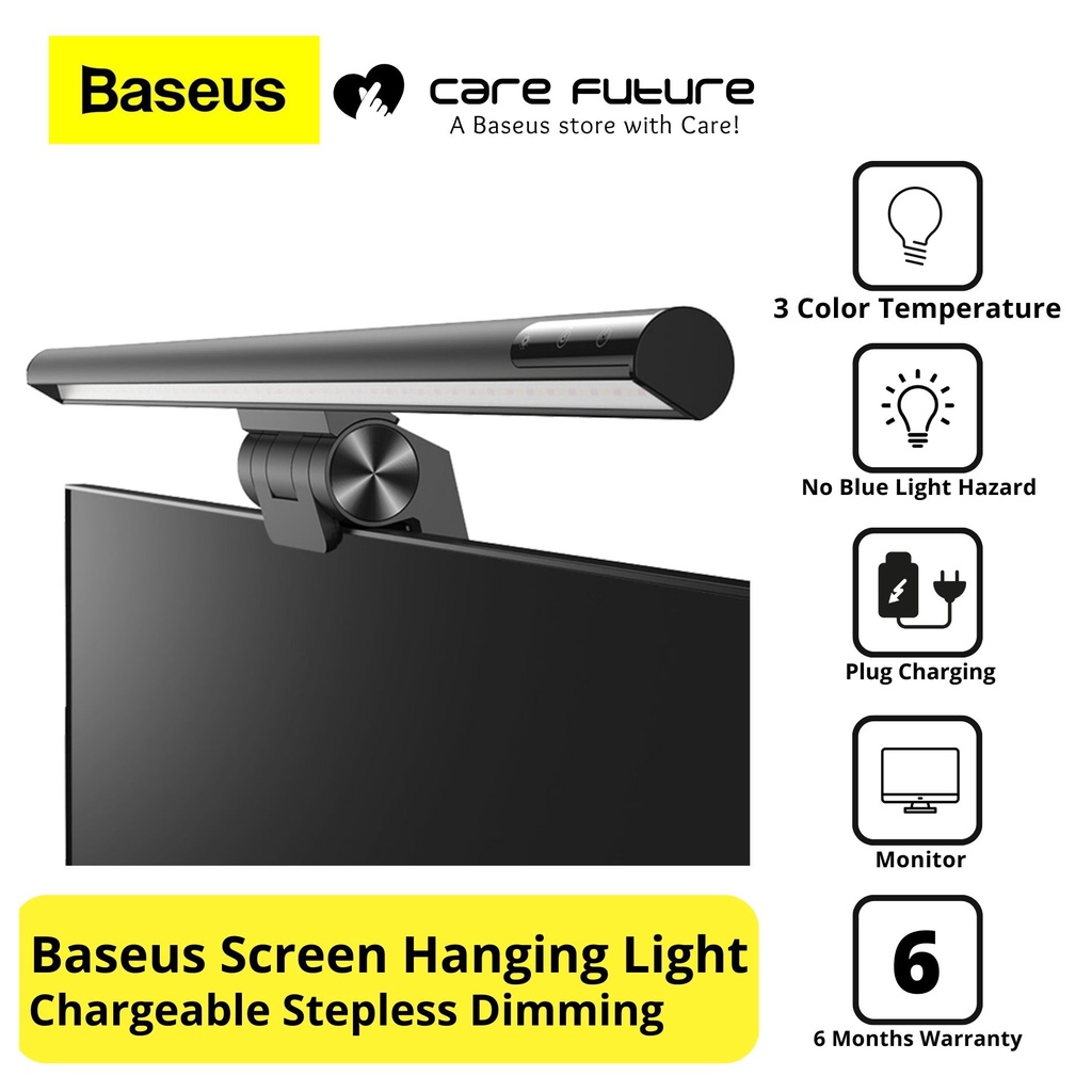 Baseus โคมไฟอ่านหนังสือ LED แบบแขวนหน้าจอคอมพิวเตอร์ แล็ปท็อป | Shopee ...