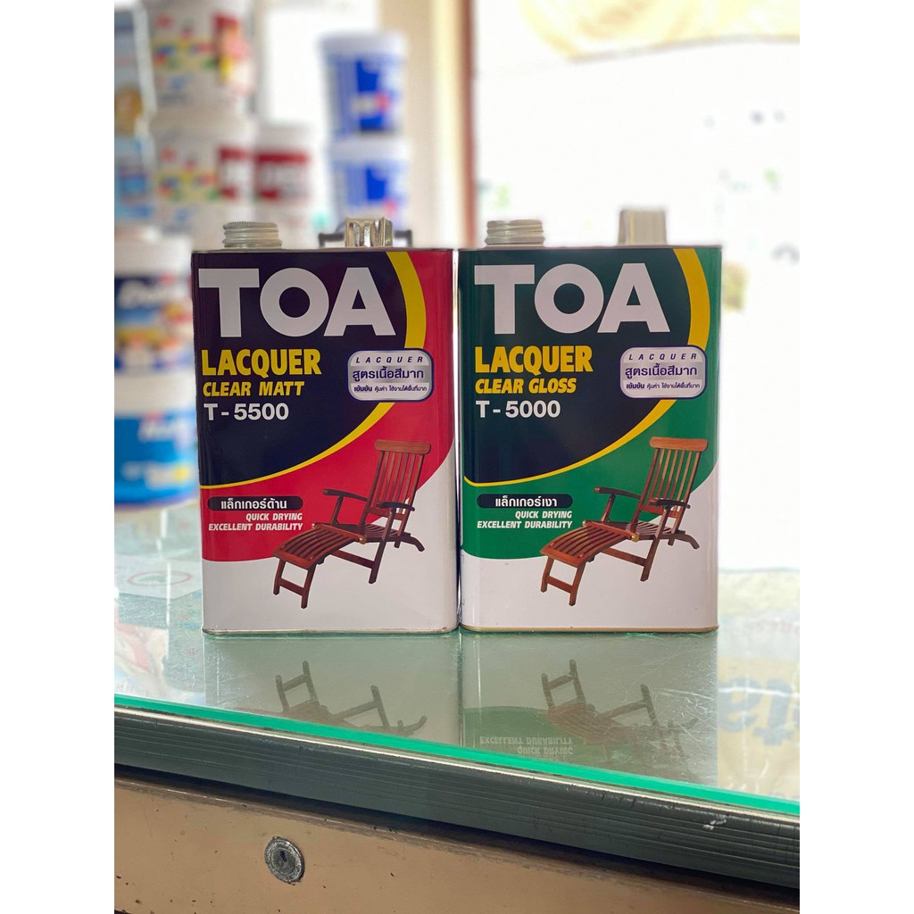 TOA T-5000 และ T-5500 ทีโอเอ แลคเกอร์เงาใสและแลคเกอร์ด้าน ขนาด 3.785 ลิตร หรือ 1 แกลลอน | Shopee ...