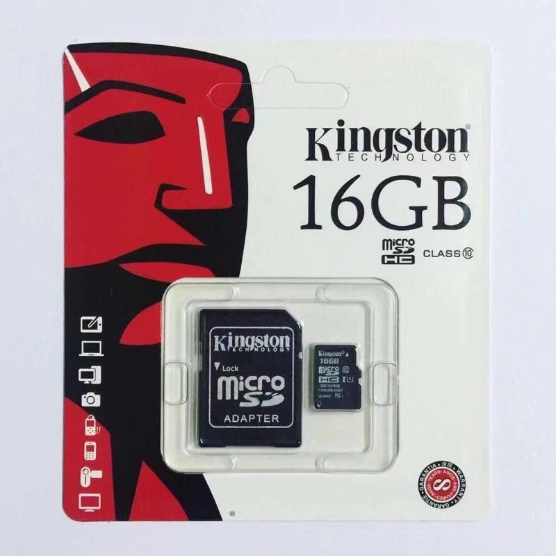 Kingston Memory Card Micro SD SDHC 16GB Class 10 คิงส์ตันเมมโมรี่การ์ด 16GB Kingston | Shopee ...