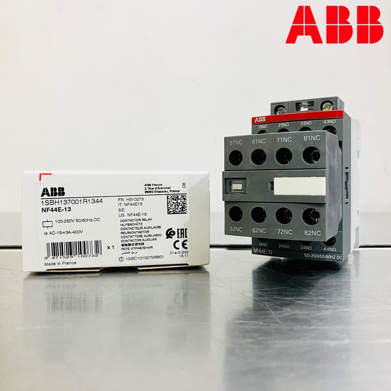 ABB คอนแทคเตอร์รีเลย์ 4NO 4NC รุ่น NF44E-13 100V-250V | Shopee Thailand