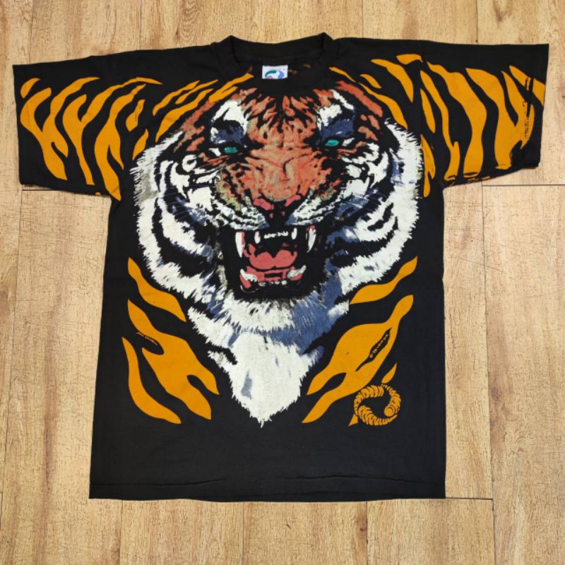 TIGER LIQUID BLUE OVP OVERPRINT ลายเสื้อลิควิดบูล สกรีนจม บางเบา ใส่ ...