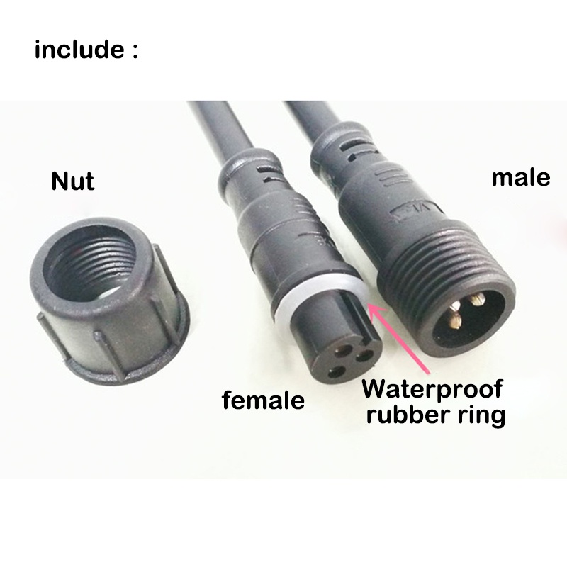 ปลั๊กเชื่อมต่อพาวเวอร์ซัพพลาย ตัวผู้ ตัวเมีย กันน้ํา 2 3 4 5 8P pin Aviation Aviation AWG ...