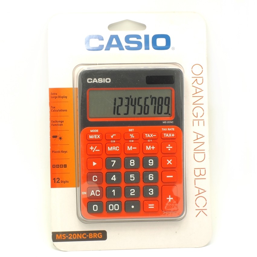 CASIO เครื่องคิดเลขตั้งโต๊ะขนาดเล็ก จอ12หลัก รุ่นMS-20NC-BRG | Shopee Thailand
