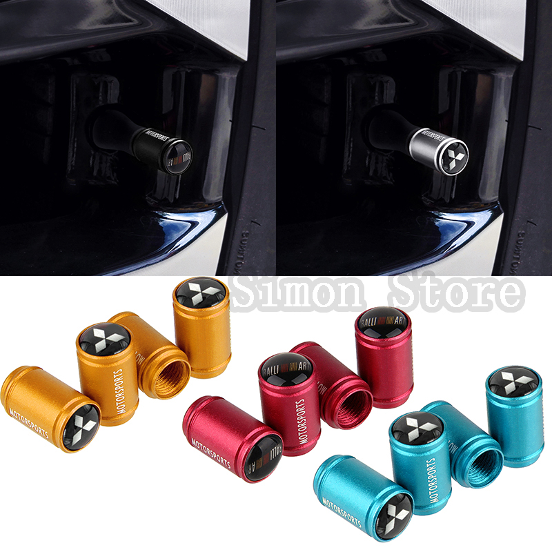 ฝาครอบวาล์วล้อรถยนต์ 4 ชิ้นสําหรับ Mitsubishi Ralliart Asx Outlander ...