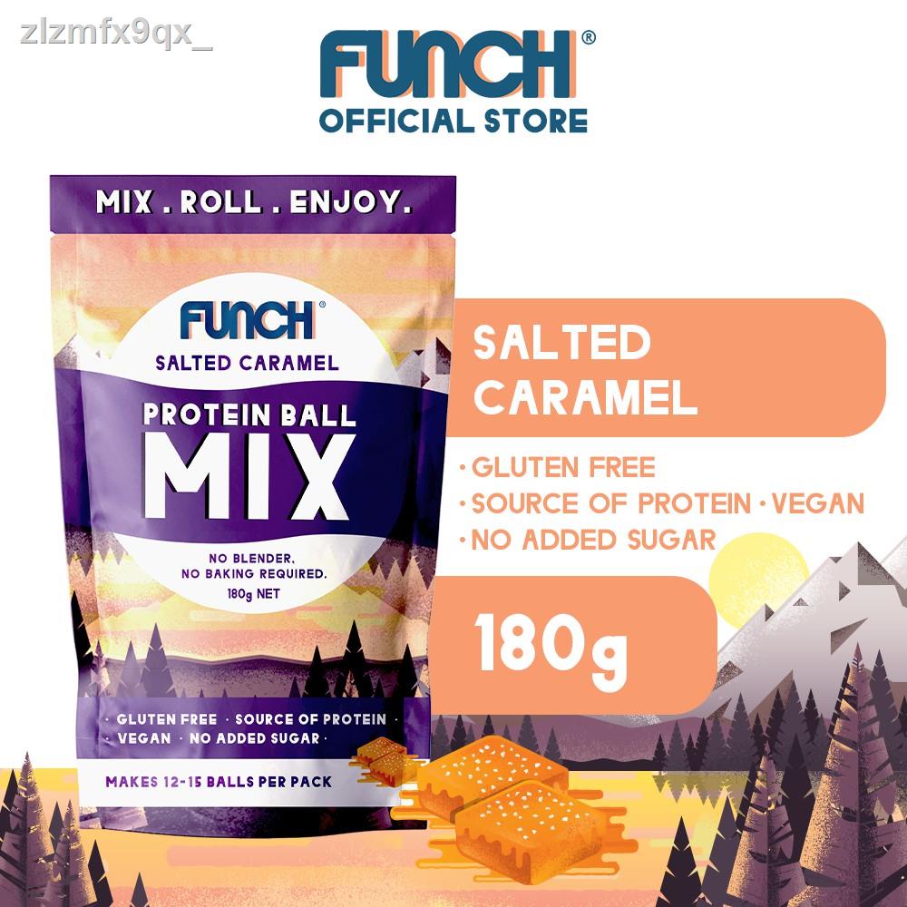 100 % ต้นฉบับ 100 % จัดส่ง☇ Funch Foods Protein Ball Mix Salted Caramel ...