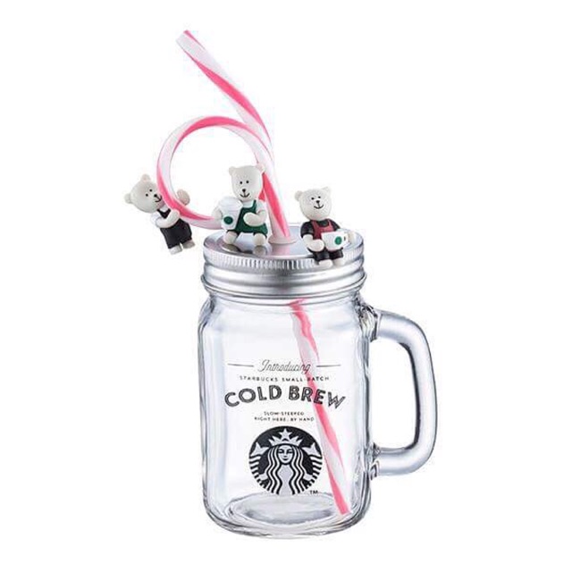 Starbucks taiwan cold brew cup with 3 bears | Shopee Thailand