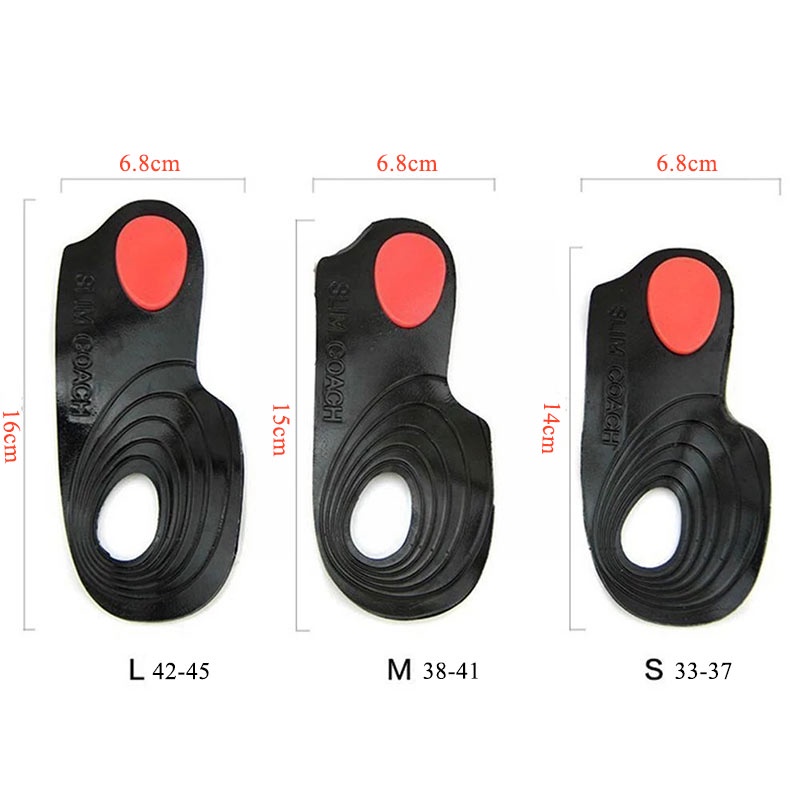 1 คู่ FLAT Foot Corrector Gel Insole Cure เท้าแบน O/X ขา Arch รองรับ 3 ...