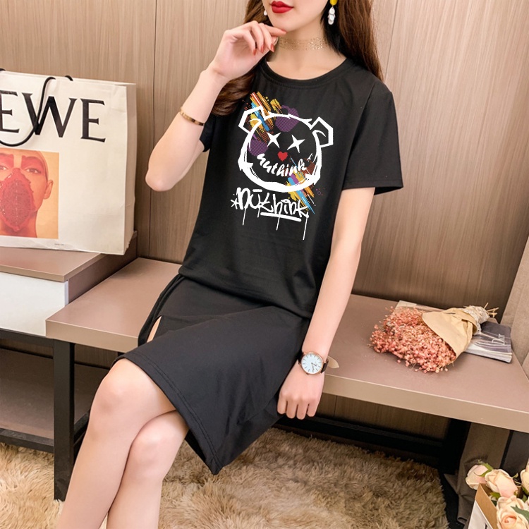 Q227（พร้อมส่งจากไทย）ชุดหญิงกระโปรงแข้นสั่ง ผ้ายืดได้นุ่นใส่สบาย ชุดแฟชั่งสวย | Shopee Thailand