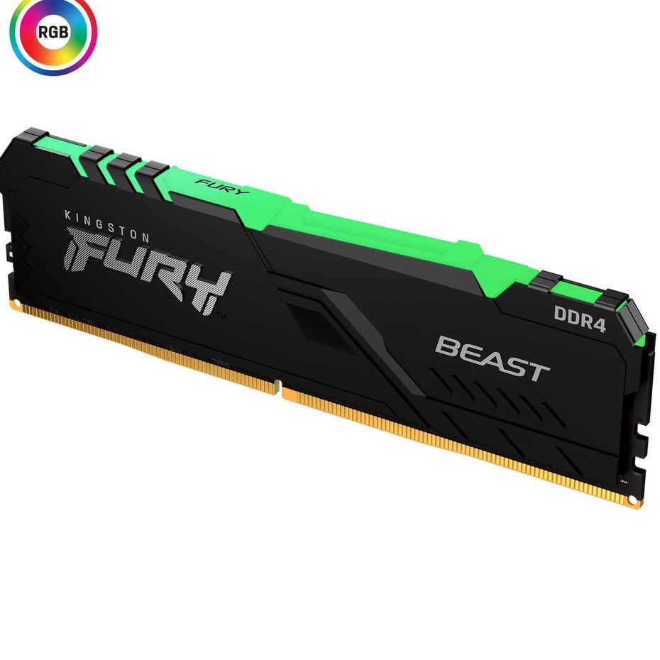KINGSTON 16GB 2666MHz DDR4 CL16 DIMM 1Gx8 FURY Beast RGB Model : KF426C16BB1A/16 | Shopee Thailand