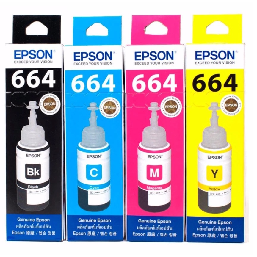 Epson Ink T6641 T6642 T6643 T6644 BCMY FOR PRINTER TANK L120/L220/L360 ...