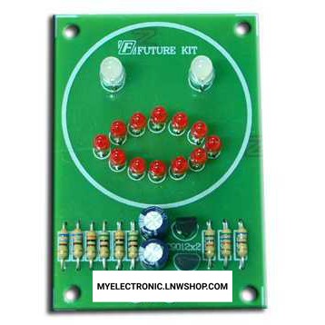 FUTURE KIT FA161 วงจร ไฟกระพริบ หน้ายิ้ม และหน้าเศร้า LED14ดวง ชุด ลงป ...