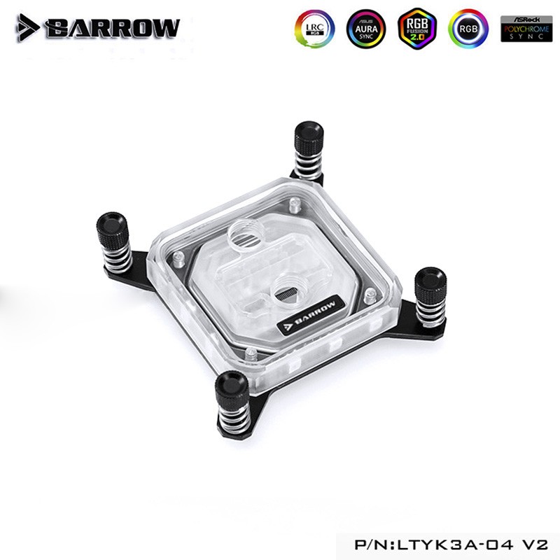 Barrow INTEL LGA1700/1200/1151 platform Acrylic Aurora CPU water block ...